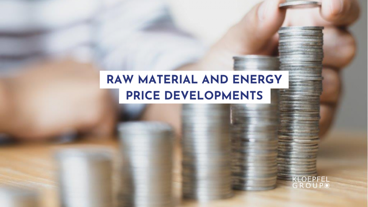 Impacts of current raw material and energy price developments