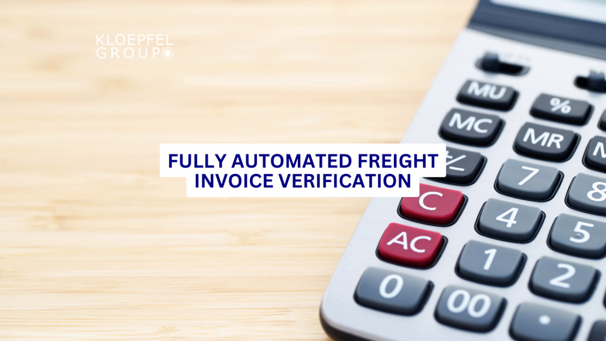 Fully automated freight invoice verification | Kloepfel Magazin